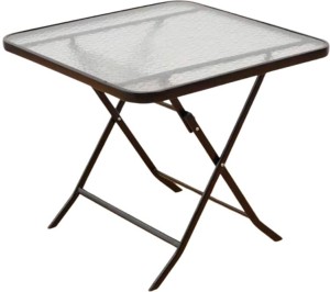 Generic H1-7-5 Foldable Glass Top Patio Side Table Frame | Makro