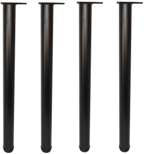 WOODLY Kitchen Leg, H870mm x 76mm, Matt Black set of 4 by WOODLY Table ...