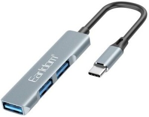 Premium Type-C 3 Port USB 3.1 Hub Ultra Slim- Silver ET-HUB10 Earldom type-C 3 Port USB 3.1 Hub ...