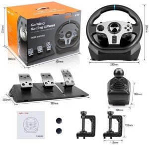 PXN "PXN V9 Racing Wheel - 900° Rotation, 3 Pedals, and Force Feedback ...
