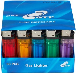 Otp Flint Disposable Glass Gas Lighter | Makro