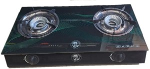 Good Mama Glass Top 2 Plate Gas Stove Stainless Steel Manual Gas Stove ...