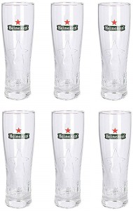 Heineken (Pack of 6) Draught Glasses 500ml - 6 Pack Beer Glass Set | Makro
