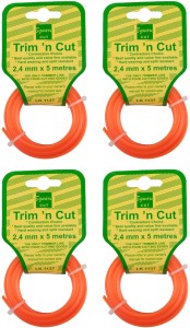 TRIM N CUT Trimmer Line 2.4mm x 5m Square Cut Corded & Cordless Grass ...