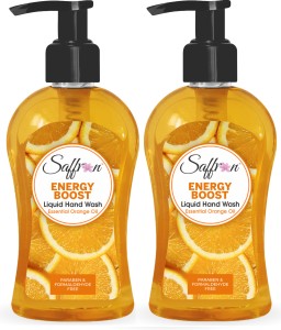 Saffron Energy Boost Liquid Handwash with Essential Orange Oil Hand ...