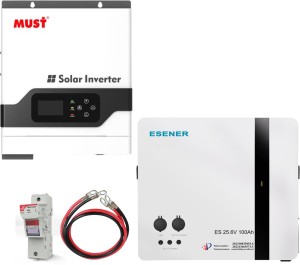 Must 3kW Hybrid Inverter & 2.56kWh Esener Lithium Ion Battery (100Ah ...