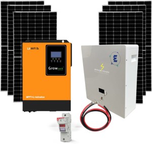 Growtech 5.5kW Hybrid Inverter Solar System Pure Sine Wave Inverter | Makro