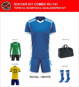 Ronex Soccer Kit-Full Team Combo Rc-741 (Adult) Football Kit | Makro