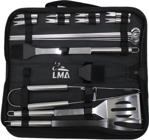 LMA lma stainless steel 20 piece braai utensil set in carry & basting ...