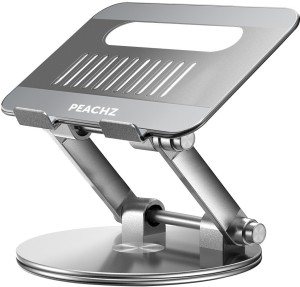 Peachz Adjustable Portable Laptop Stand for Desk, Aluminum Laptop Riser ...