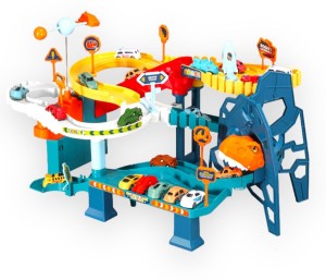 Teeto Toys Dinosaur Space Orbit Electric Rollercoaster Track Toy - Car ...