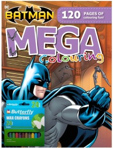 Batman Mega Colouring + 24 W/Crayons Colours & Shapes | Makro