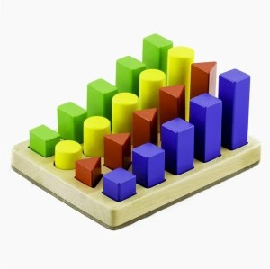 Viga Shape Sequence Blocks - Sort by Colour Shape and Size Activity ...