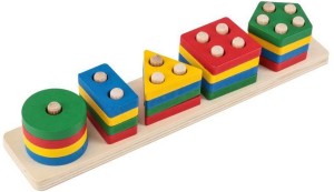 Treasure Toys Geometric Block Sorter Count and Sort Colours & Shapes ...