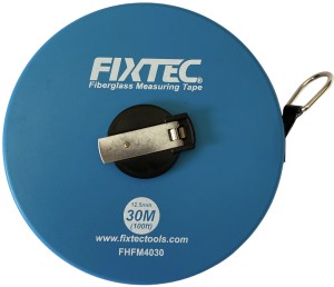 FIXTEC 30m Industrial Fiberglass Measuring Tape 12.5mm Measurement Tape | Makro