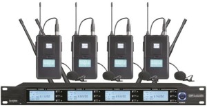 P Concepts TKG 4 Channels Sound Equipment Karaoke Lavalier Headset Outdoor Concert Cordless ...