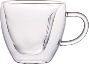 Crockery Centre Mug 280Ml Glass Double Wall Glass Coffee Mug | Makro