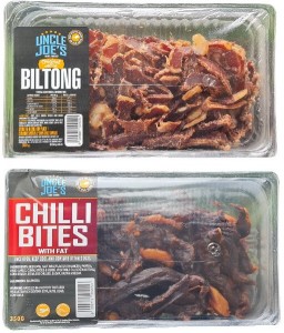 Uncle Joe's Chilli Bites with Fat & Original Biltong with Fat Biltong ...