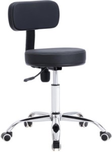 WOODLY Round Rolling Stool with Wheels Ergonomic Rolling Swivel Office ...