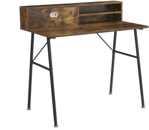 Anchor 2 tier Computer Office Desk with shelves Study Table; Brown ...