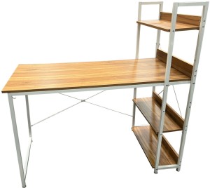 GOF Furniture Ezra Computer Desk with Storage Shelves - Oak Engineered ...