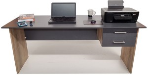 Flatpack DIY London 2 Drawer Desk 180cm Engineered Wood Study Table | Makro