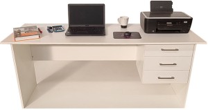 Flatpack DIY London 3 Drawer Desk 180cm Engineered Wood Study Table | Makro