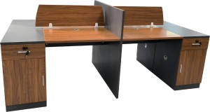 GOF FURNITURE BKTC-12524-4 Workstation Engineered Wood Office Table | Makro