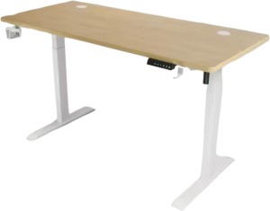GameTech Height Adjustable Electronic Standing Solid Wood Office Table ...