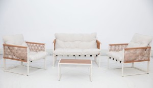 AM FURN 4 Piece Patio Furniture set Bamboo Wicker Chair | Makro