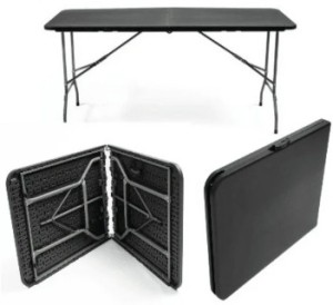 Rafiq 1.8m Heavy Duty (Black) Plastic Folding Table Folding Table | Makro