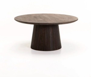 VIVIDITTO DF08042B Madeira 50cm Round Solid Wood Coffee Table | Makro