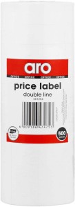 Aro price double line Self Adhesive Paper Label | Makro