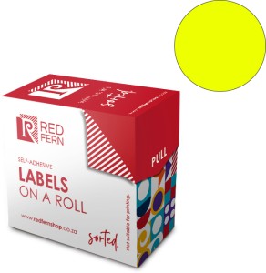 Redfern Labels C19 Round Colour Code Rolls Self-Adhesive Paper Label ...