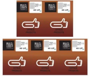 The Clip 45 Up Labels A4 Size - 100 Sheets - Bundle (5 Packs) Self ...