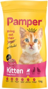 Pamper Cat Chicken 1 kg Dry Young Kitten Food | Makro