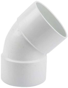 ORM Pvc Gutter Round Downpipe Bend 45Deg - 2 Pack 20 mm Plumbing Pipe ...