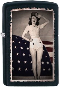 Zippo 218 Flag Woman Saluting Pocket Lighter | Makro