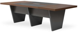 GOF Furniture Rammy Boardroom Table - Walnut Wood Portable Laptop Table ...