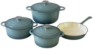 Wobuciko Pot set 7 Piece Cast Iron Pot Set with Lid 1 L capacity | Makro