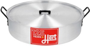 Hart Aluminium Shallow Pot Pan with Lid 16 L capacity 47 cm diameter ...