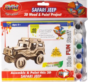 Crazy Crafts 3D Wooden and paint project - Safari Jeep 3D Puzzles | Makro