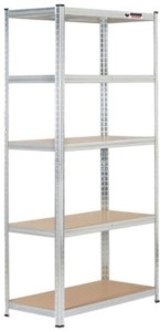 Rhino Racking 180x90x40cm 5 Tier Boltless Storage Steel &MDF Shelving ...