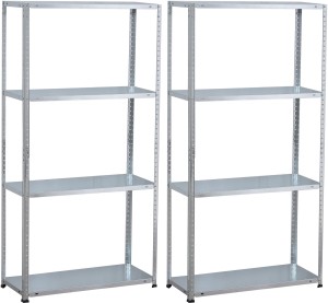 Infinity Homeware 2 Units x 4 Tier - 75 x 30 x 143cm Galvanised Steel ...