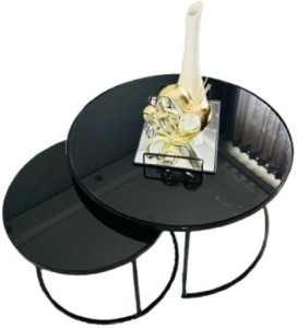 Moss furnishings Moss Round Tables Set( 2 piece) Metal End Table | Makro