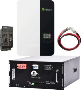 Growatt 5kW Offgrid Inverter | 4.8kWh Navasolar 48V Lithium Battery ...