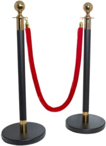 Black stanchion set with rope Stanchion stand Pole Vault Stand | Makro