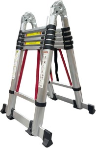 MHC Adjustable Aluminum Ladders, Folding Telescopic Extension (2.5M+2 ...