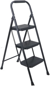 LMA 3 Step Narrow Platform Heavy-Duty Steel Folding Ladder - 150kg ...