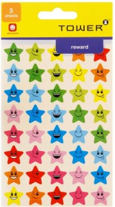 Tower 0 m Stars With Faces Non-reusable Sticker | Makro